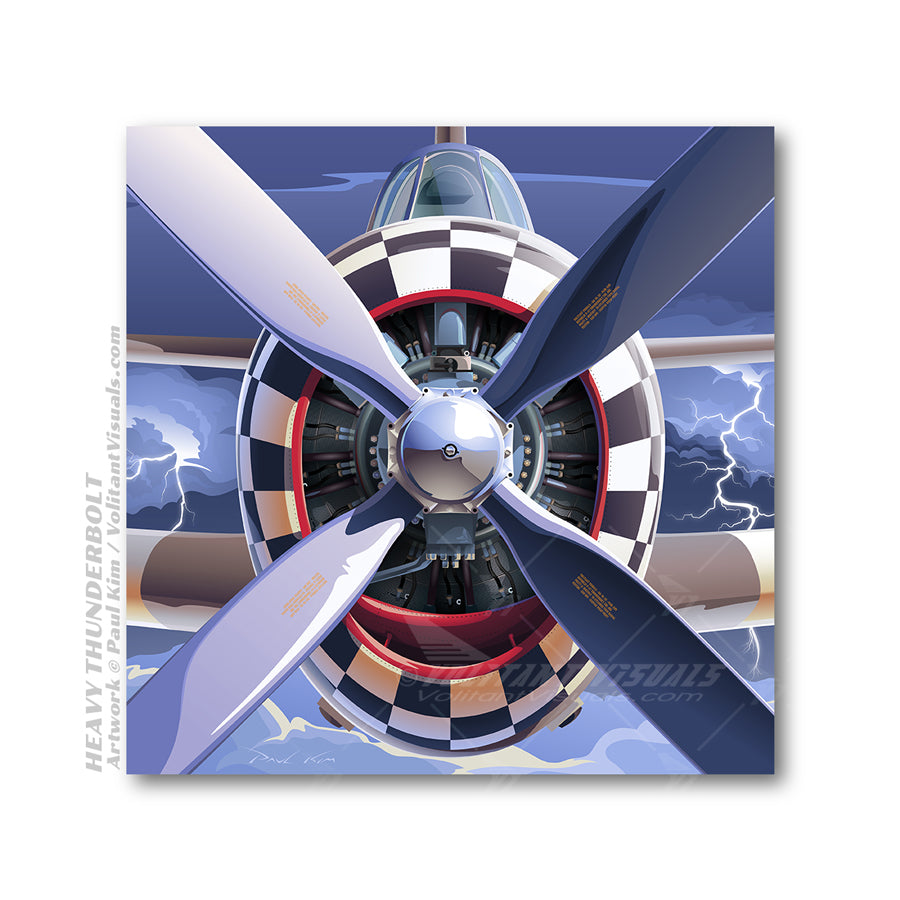 Aviation Art Poster / P-47 Thunderbolt Engine / Volitant Visuals