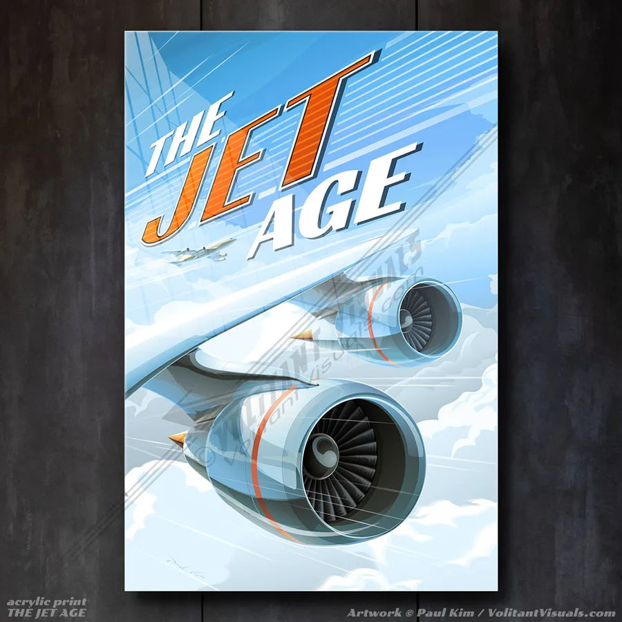 Aviation Art Poster / Jet Age Engines / Volitant Visuals