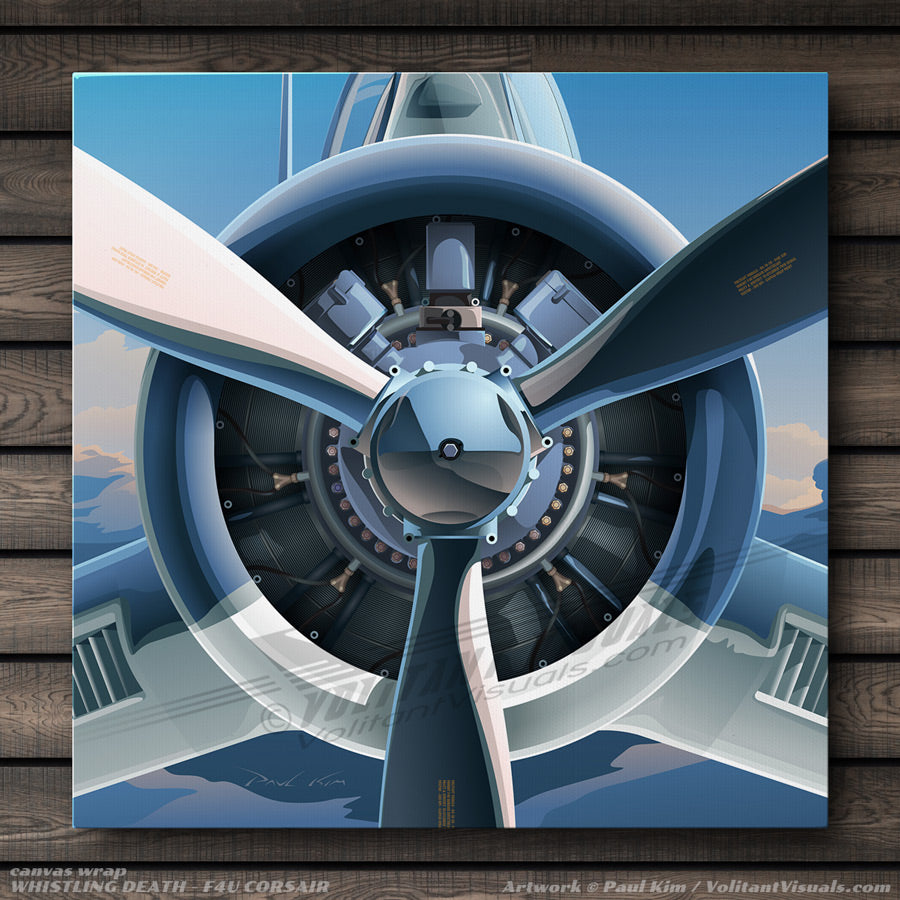 Aviation Art Poster / F4U Corsair Whistling Death / Volitant Visuals
